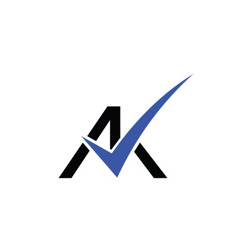 Ak 47 logo on white background Royalty Free Vector Image