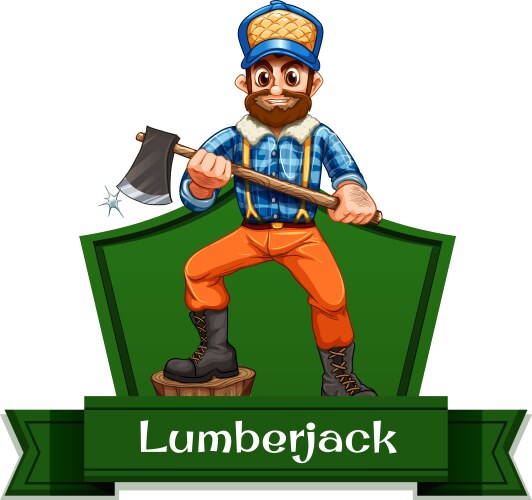 Lumberjack Royalty Free Vector Image - VectorStock