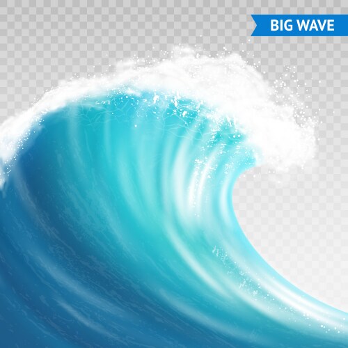Ocean Wave with Foam – Royalty-Free Vector | VectorStock