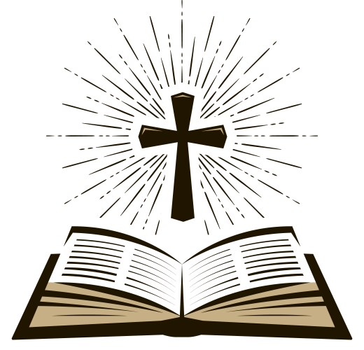 Bible scripture logo or label faith creed Vector Image