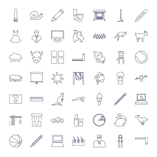 14 drawing icons Royalty Free Vector Image - VectorStock