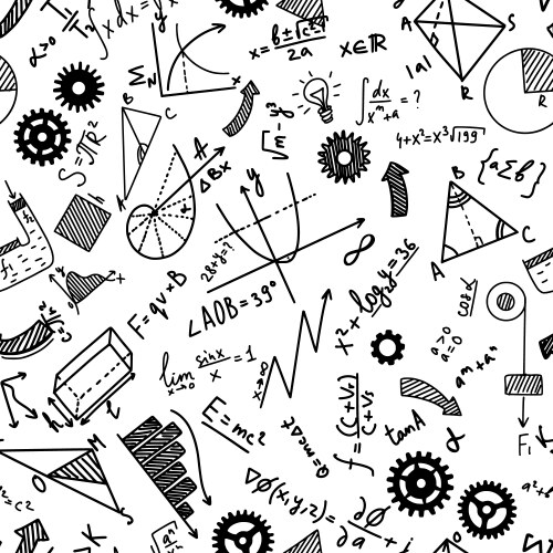 Math chemistry and physical formules on board Vector Image