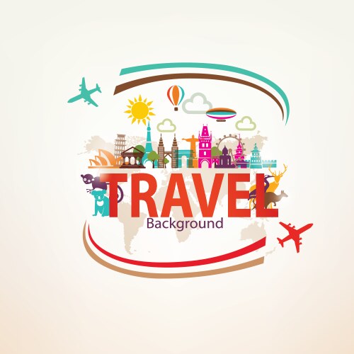 Around the world travel vintage type design Vector Image