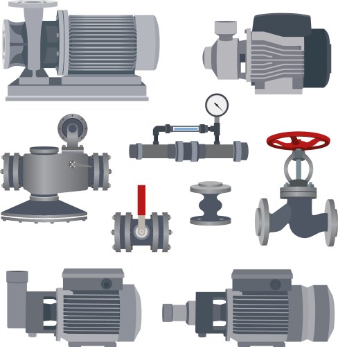 Motor Pipeline Pump Set Water Vector Images (over 640)