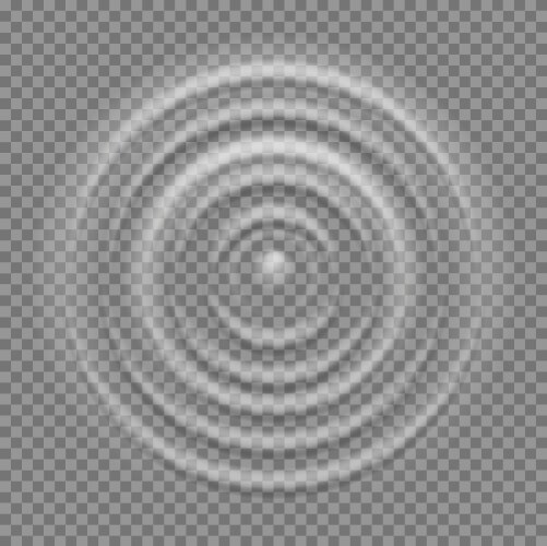 Drops and ripples circular wave on water surface Vector Image