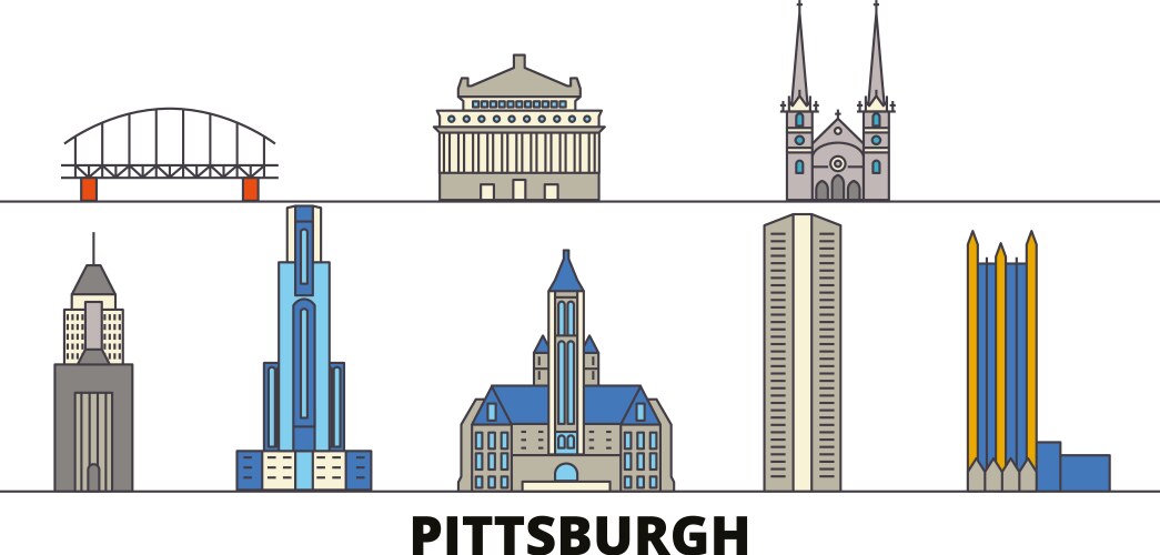 Pittsburgh Landmarks Vector Images (over 120)