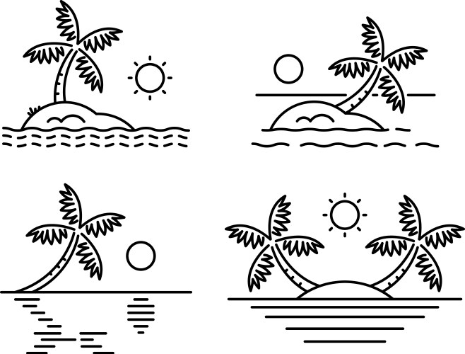 Sunset Outline Vector Images (over 19,000)