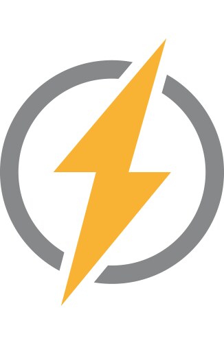 Flash bolt sign logo Royalty Free Vector Image