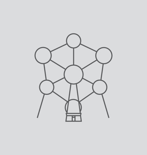 Atomium sketch Royalty Free Vector Image - VectorStock