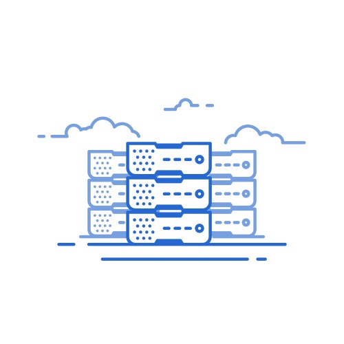 Server room line Royalty Free Vector Image - VectorStock