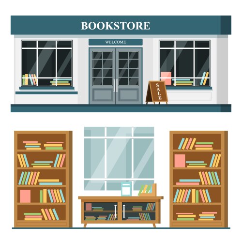 Library bookstore - seamless pattern with books Vector Image