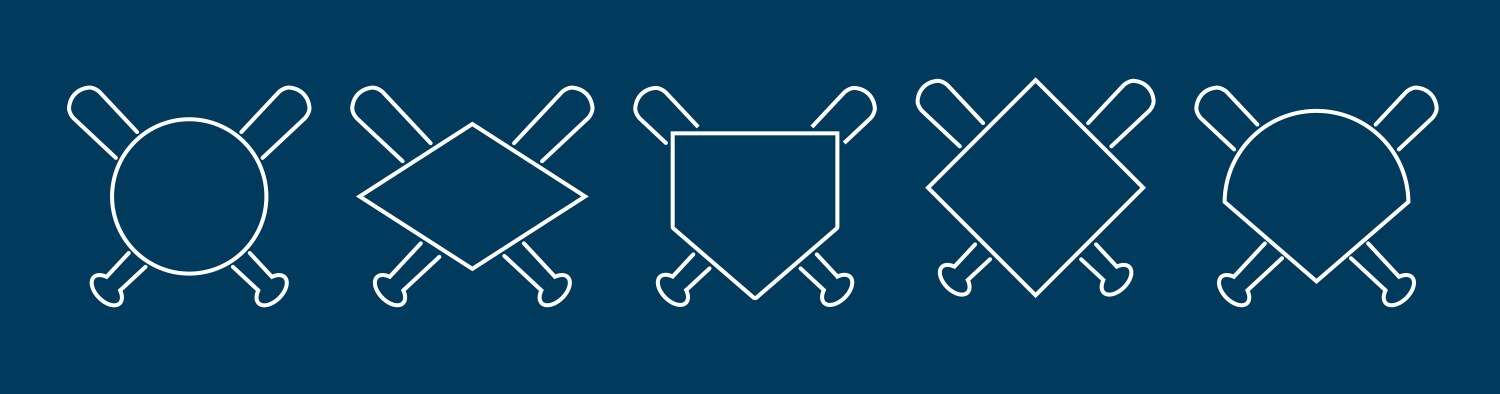 Baseball home plate icon template Royalty Free Vector Image