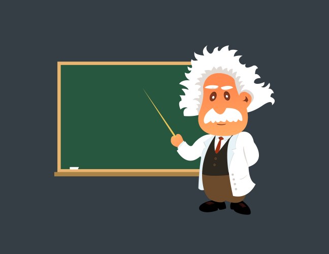 Cartoon professor Royalty Free Vector Image - VectorStock