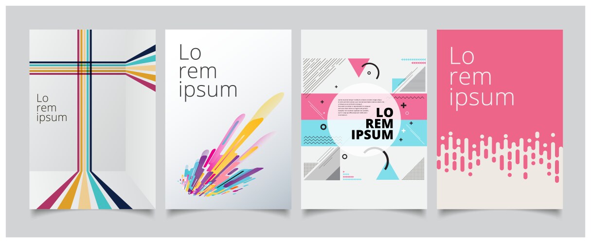 Set template geometric covers design you can use Vector Image