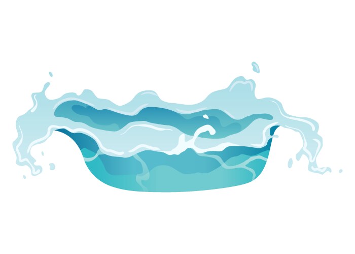 A sprite sheet water trap splash animation Vector Image