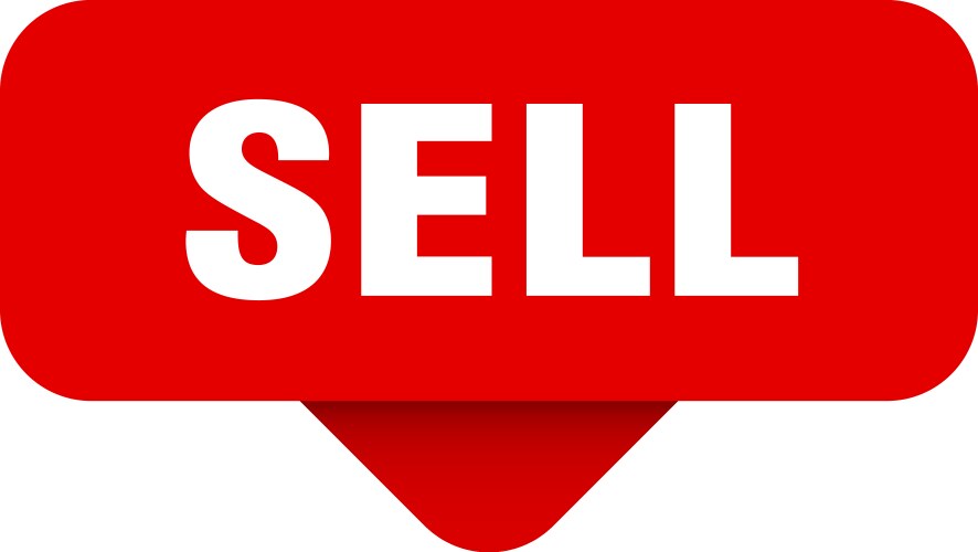 Sell sticker sign on transparent background Vector Image