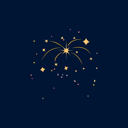 Sparkling firecracker explosion cartoon Royalty Free Vector