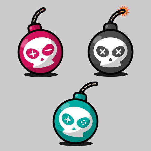 Bomb trap game plus min Royalty Free Vector Image