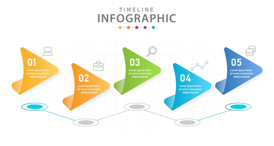 Infographic stairs steps timeline template Vector Image