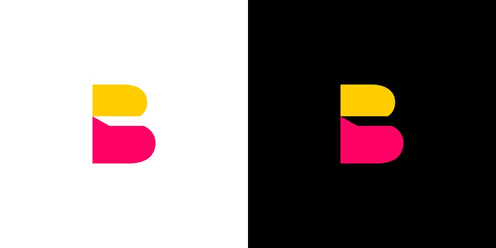 Unique and modern letter b initials logo design Vector Image