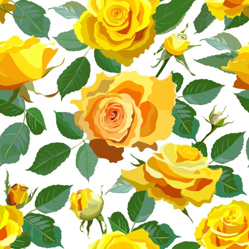 Floral background with yellow roses Royalty Free Vector