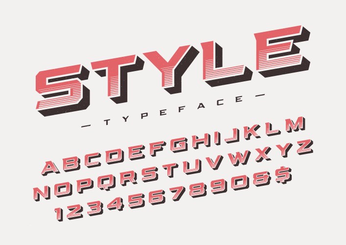 Cubism font Royalty Free Vector Image - VectorStock