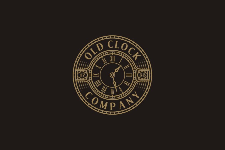 Vintage clock Royalty Free Vector Image - VectorStock