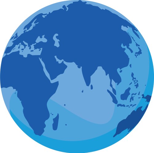 Hand drawn sketch of the planet earth in color Vector Image