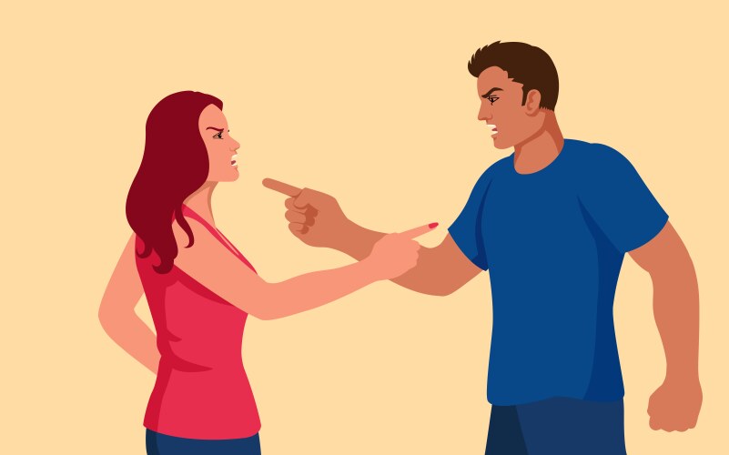 Cartoon Fight Couple Vector Images (over 1,800)