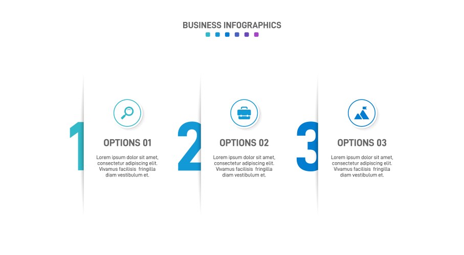 Horizontal progress bar featuring 3 arrow-shaped Vector Image