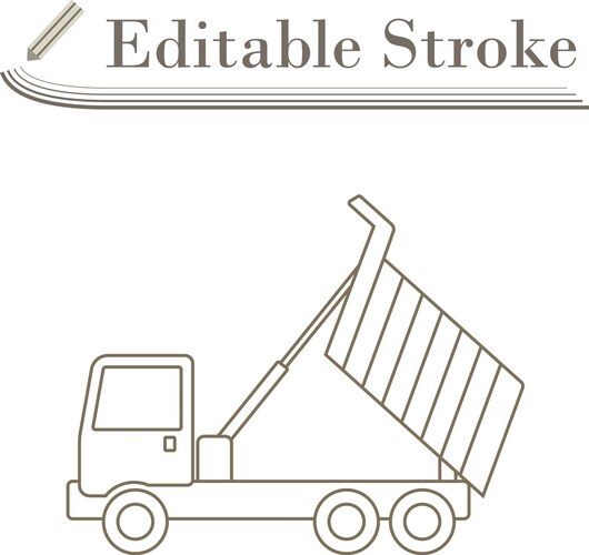 Icon of tipper Royalty Free Vector Image - VectorStock