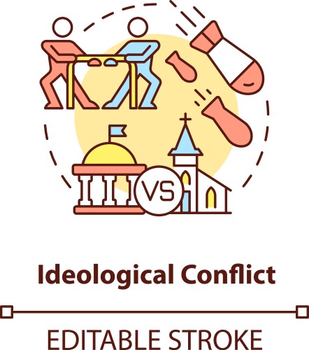 Religious discrimination concept icon Royalty Free Vector