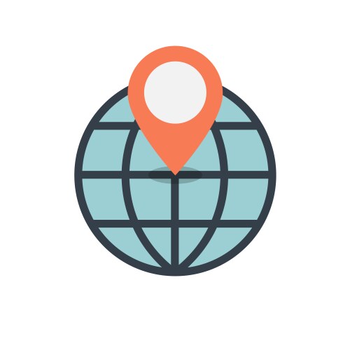Geo location pin icon Royalty Free Vector Image