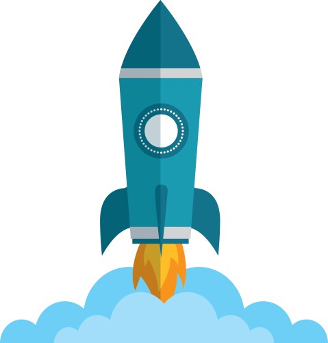 Rocket launch Royalty Free Vector Image - VectorStock