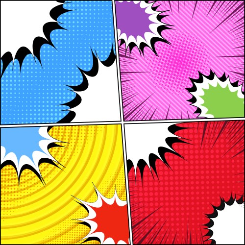 Comic book pages collection Royalty Free Vector Image