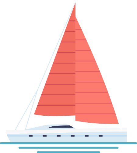 Trawler ship icon fishing boat with big Royalty Free Vector