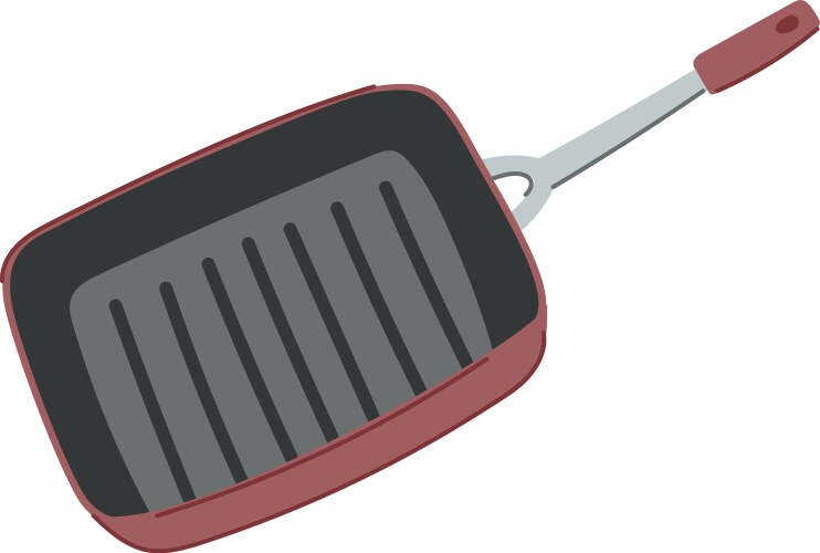 Pan iron skillet cartoon Royalty Free Vector Image