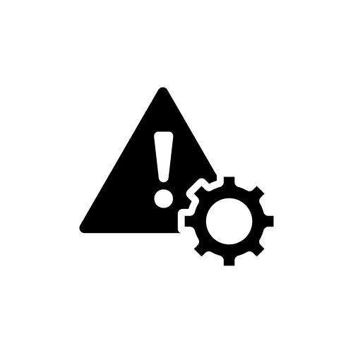 System error icon settechnical failure warning Vector Image