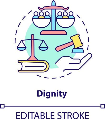 Respect for differences red concept icon Vector Image