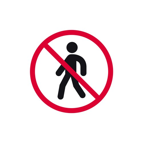 No Walking Sign Vector Images (over 2,400)