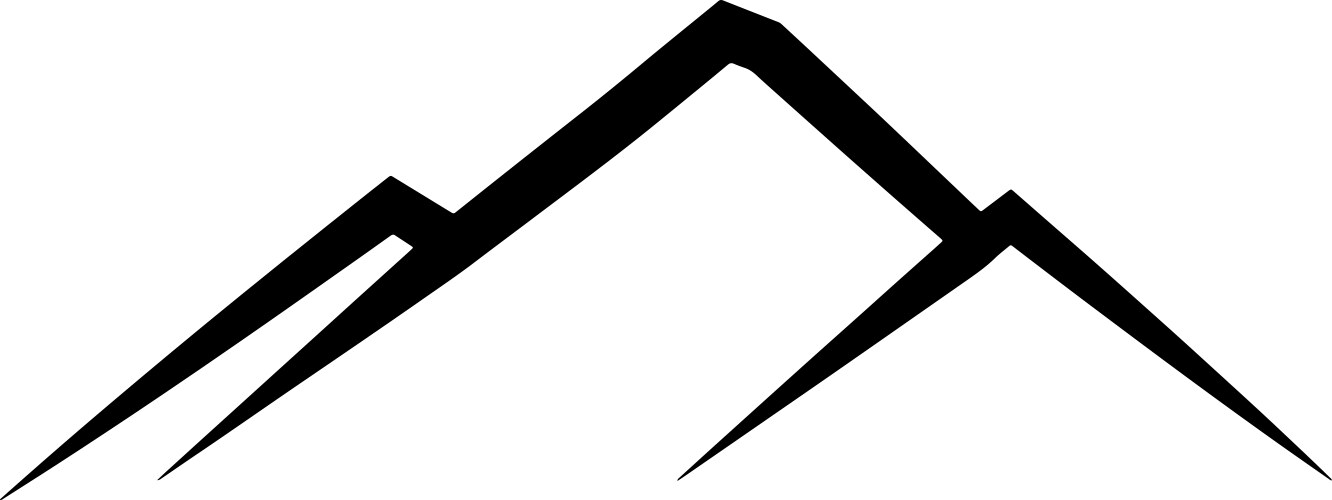 Single mountain silhouette art – Free Vector | VectorStock