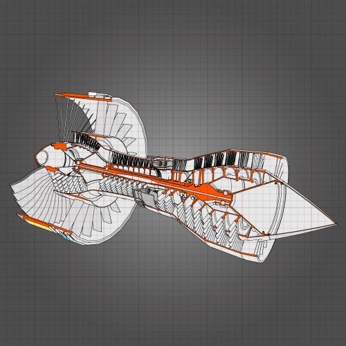 Turbo engine with wings Royalty Free Vector Image