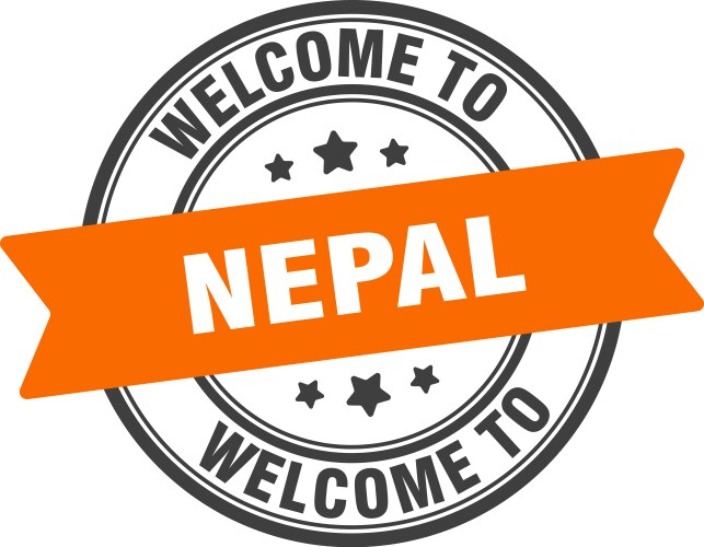 Welcome to nepal stamp round sign Royalty Free Vector Image