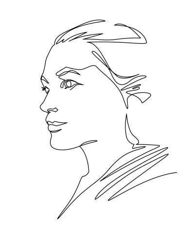 Continuous Line Abstract Face Vector Images (over 8,900)