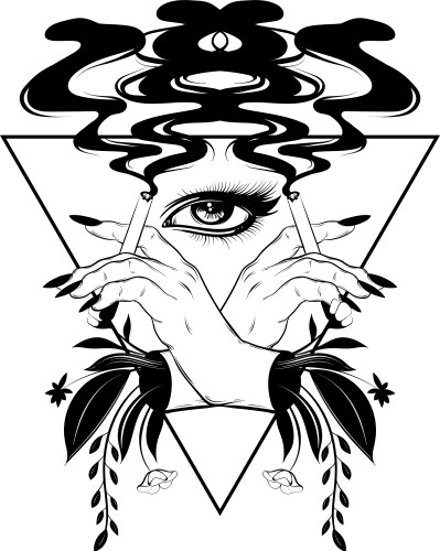 Smoking weed angry gorilla cannabis expression Vector Image