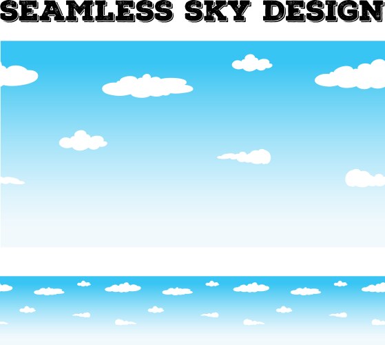 Seamless background with clouds in the sky Vector Image