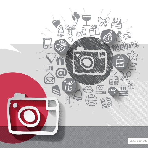 Grunge camera Royalty Free Vector Image - VectorStock