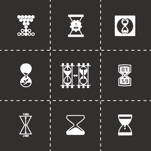 Hourglass icon set Royalty Free Vector Image - VectorStock