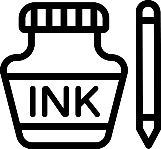 Ink Pot Clipart Black And White