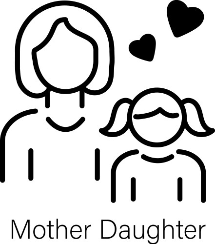 Mother Daughter Outline Vector Images (over 4,100)